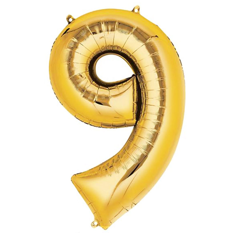 Gold Foil Number Balloons