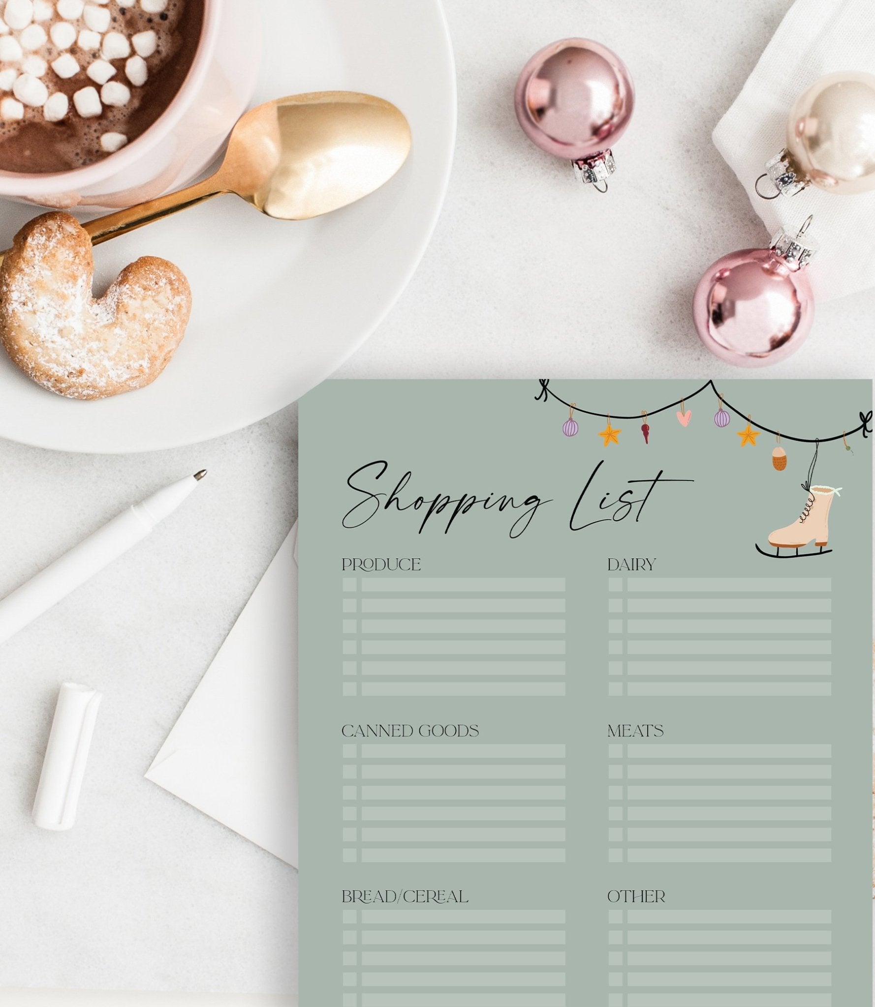 Christmas Grocery Shopping List Printable