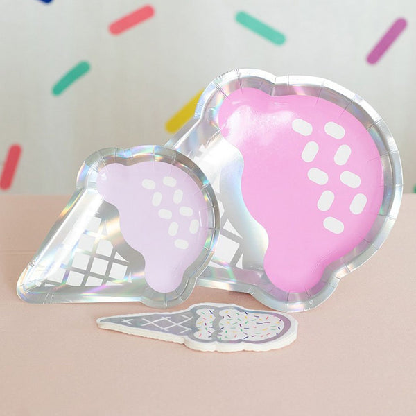 Ice Cream Cone Plates - Large