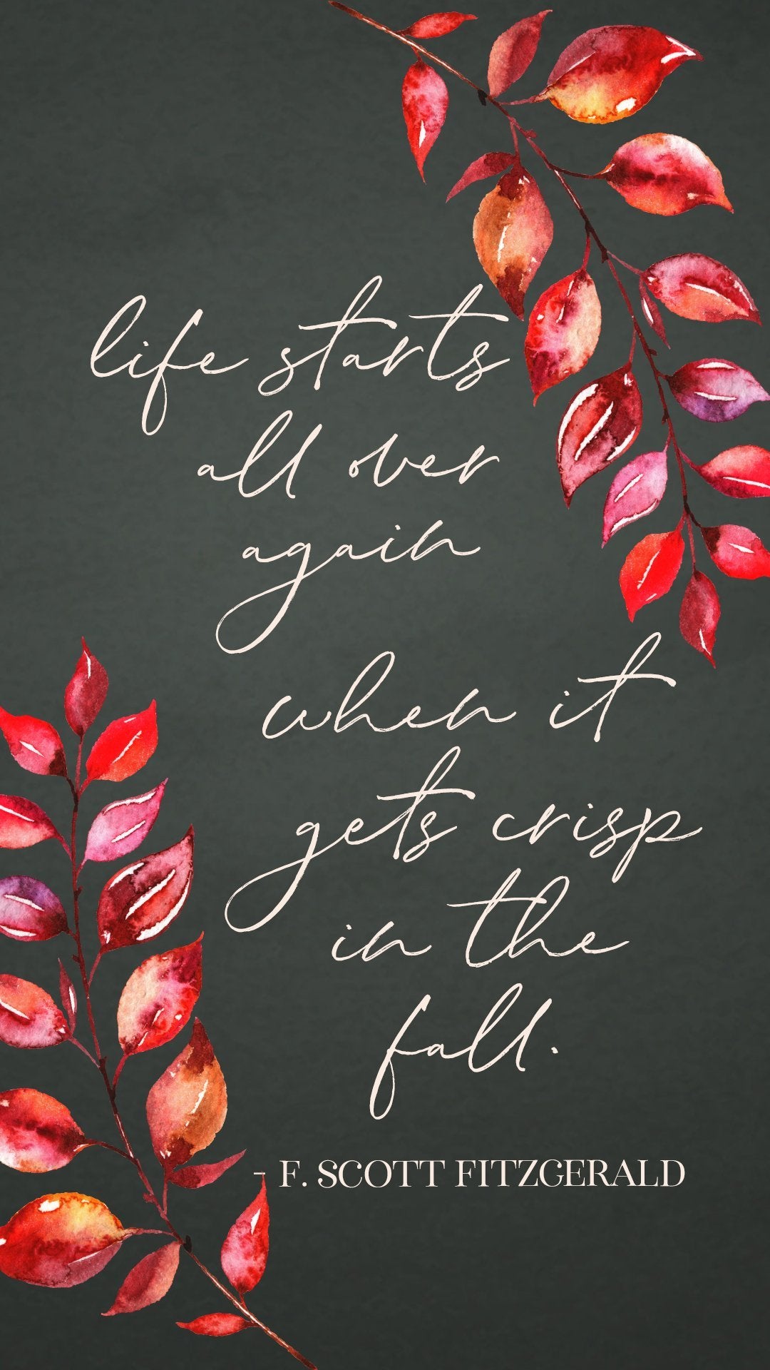Life Starts All Over Again When It Gets Crisp in the Fall - FREE Wallpaper